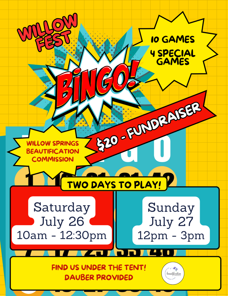 Willow Fest – BINGO – Village of Willow Springs